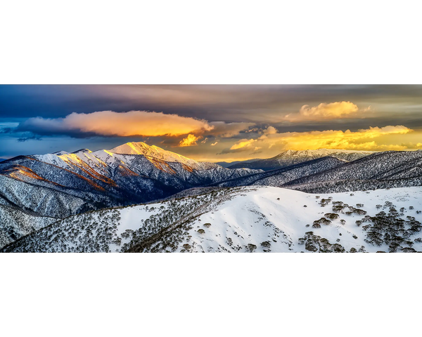 Alpine Magic. Mt Feathertop And Mt Fainter - Victoria. Acrylic Block.