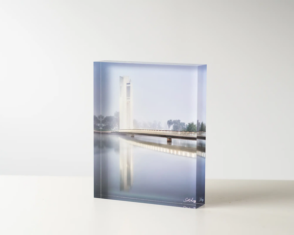 Carillon Blues. National Carillon - Aspen Island. Acrylic Block.