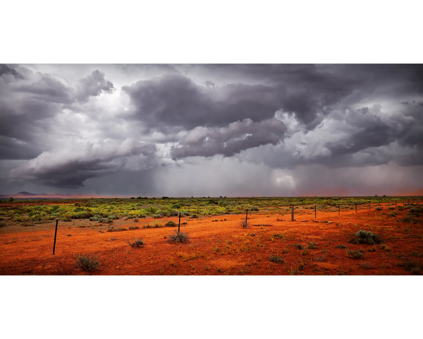 Outback Storm. A Dark Storm In Outback South Australia. Acrylic Block