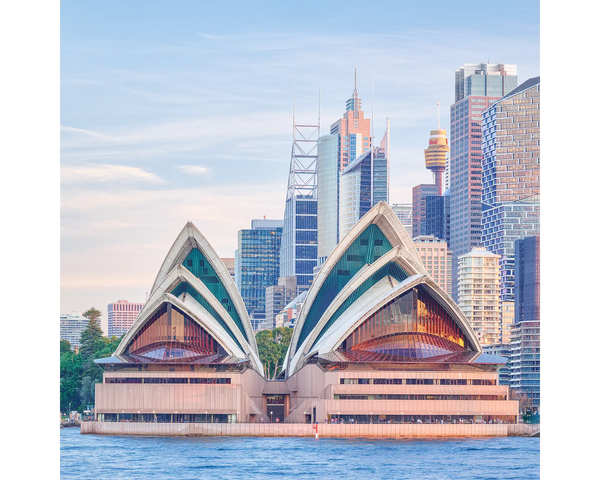 Sydney Views. Sydney Opera House At Sunset. Acrylic Block.