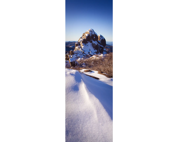 The Cathedral. Snow On The Cathedral, Mount Buffalo. Wall Art Print.